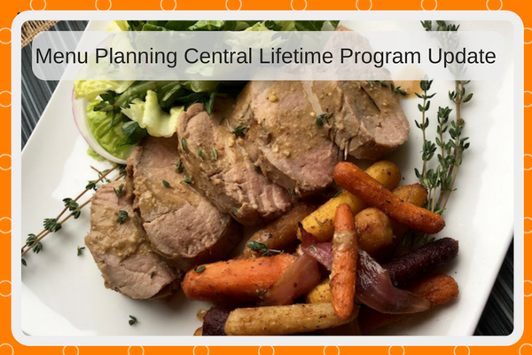 Menu Planning Central Lifetime Membership Update